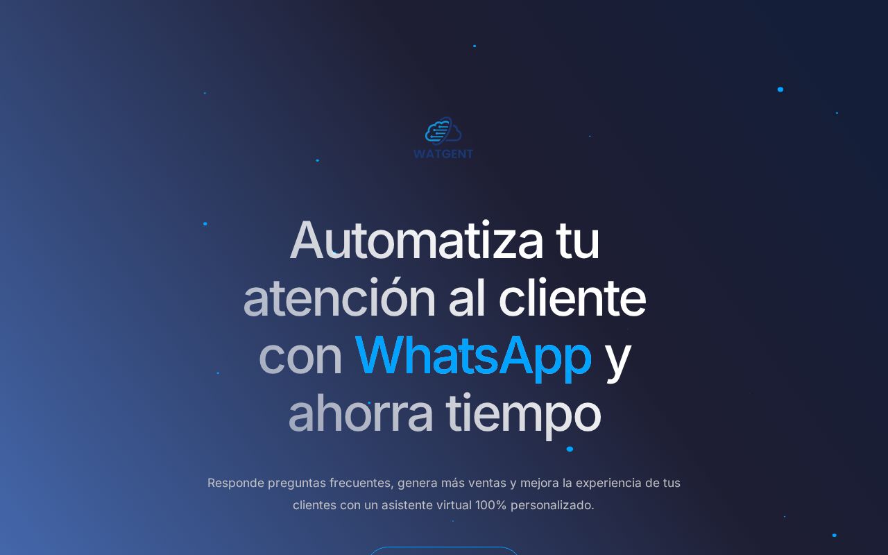 Automatiza tu atención al cliente por WhatsApp con inteligencia artificial. Responde al instante